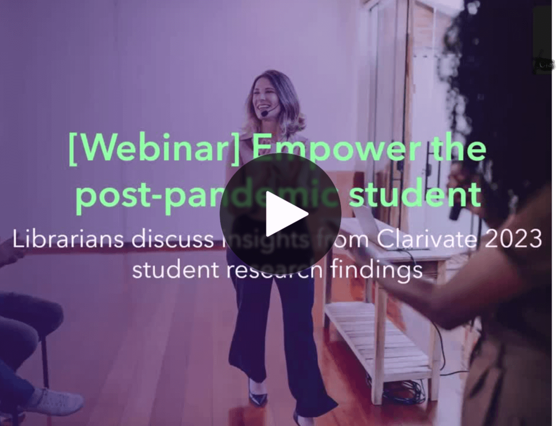 Librarians share insights from Clarivate 2023 student research