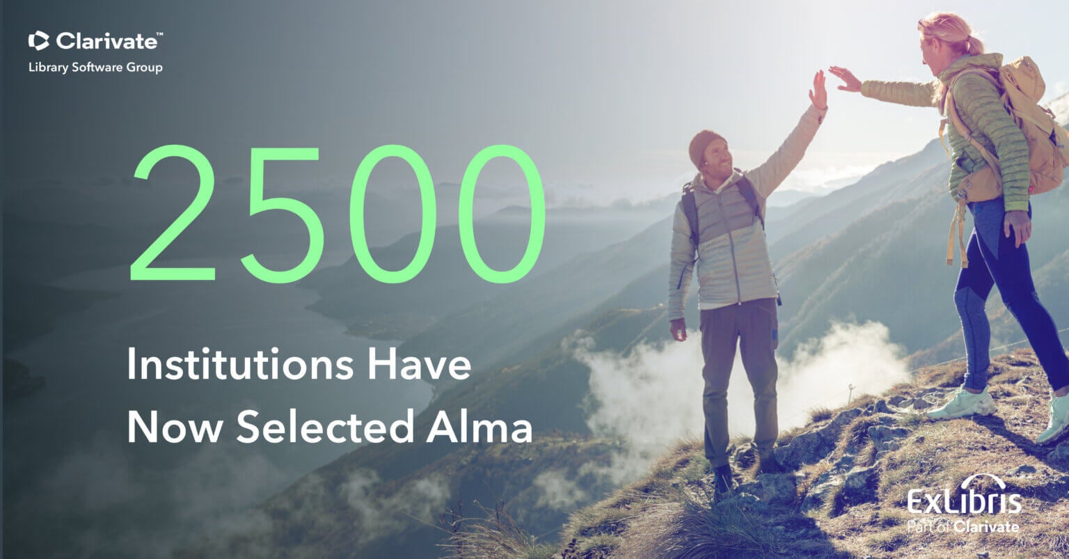 Alma Celebrates 2500 Library Milestone